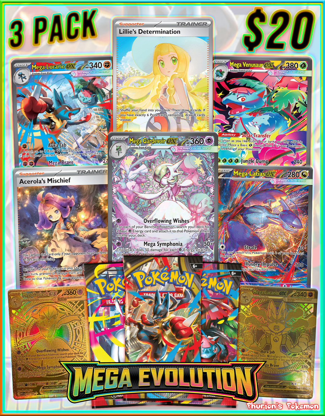 MEGA EVOLUTION 3x Pack (Personal Break) – Phurion