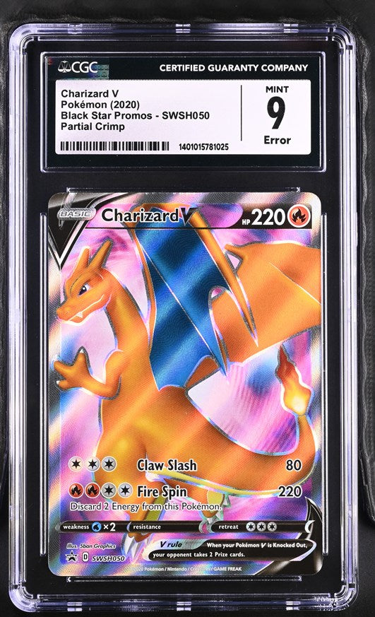 CGC 9 ERROR Charizard V Partial Crimp Full Art (Graded Card) – Phurion