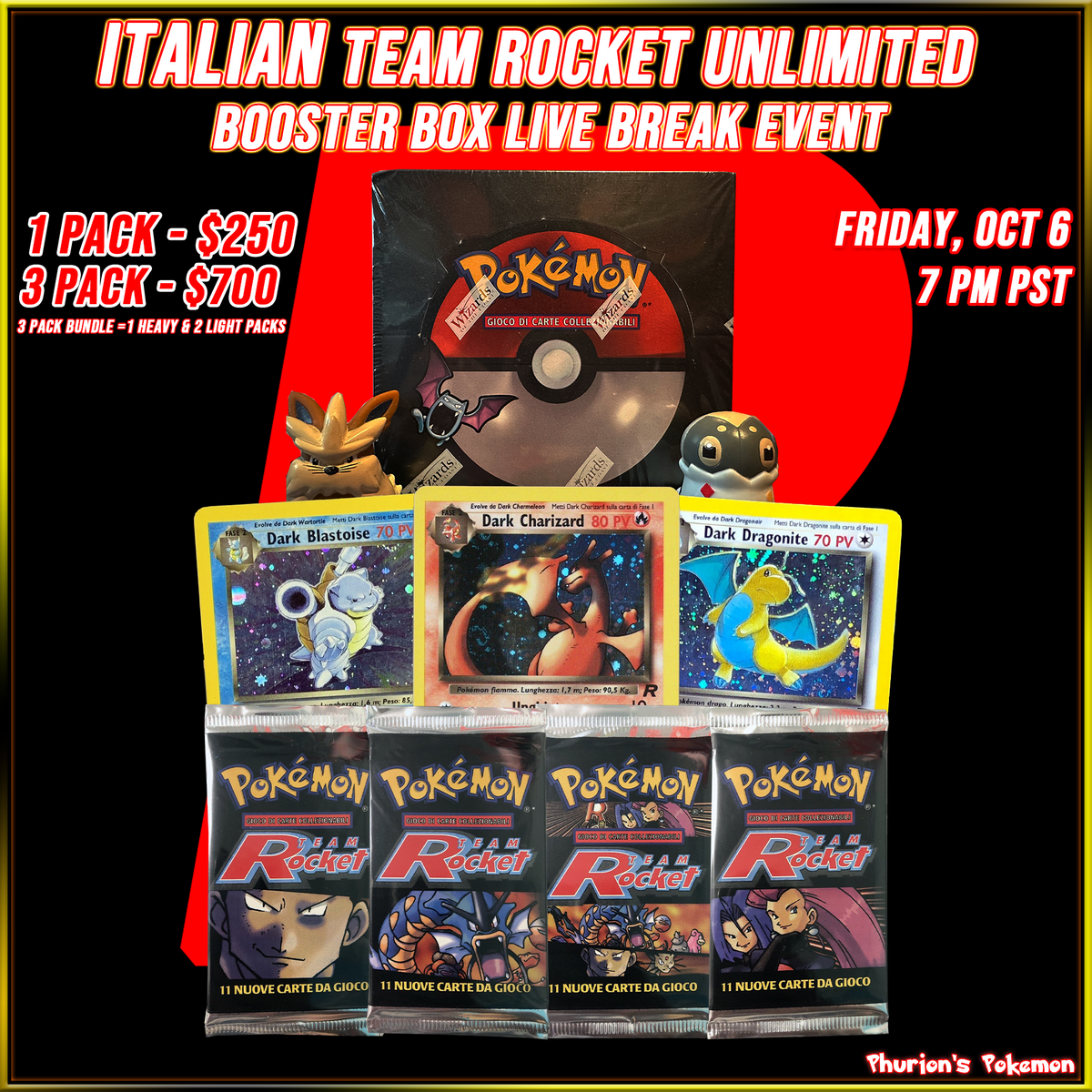 VINTAGE BOX BREAK EVENT 10/6 - ITALIAN Team Rocket Unlimited (Personal ...