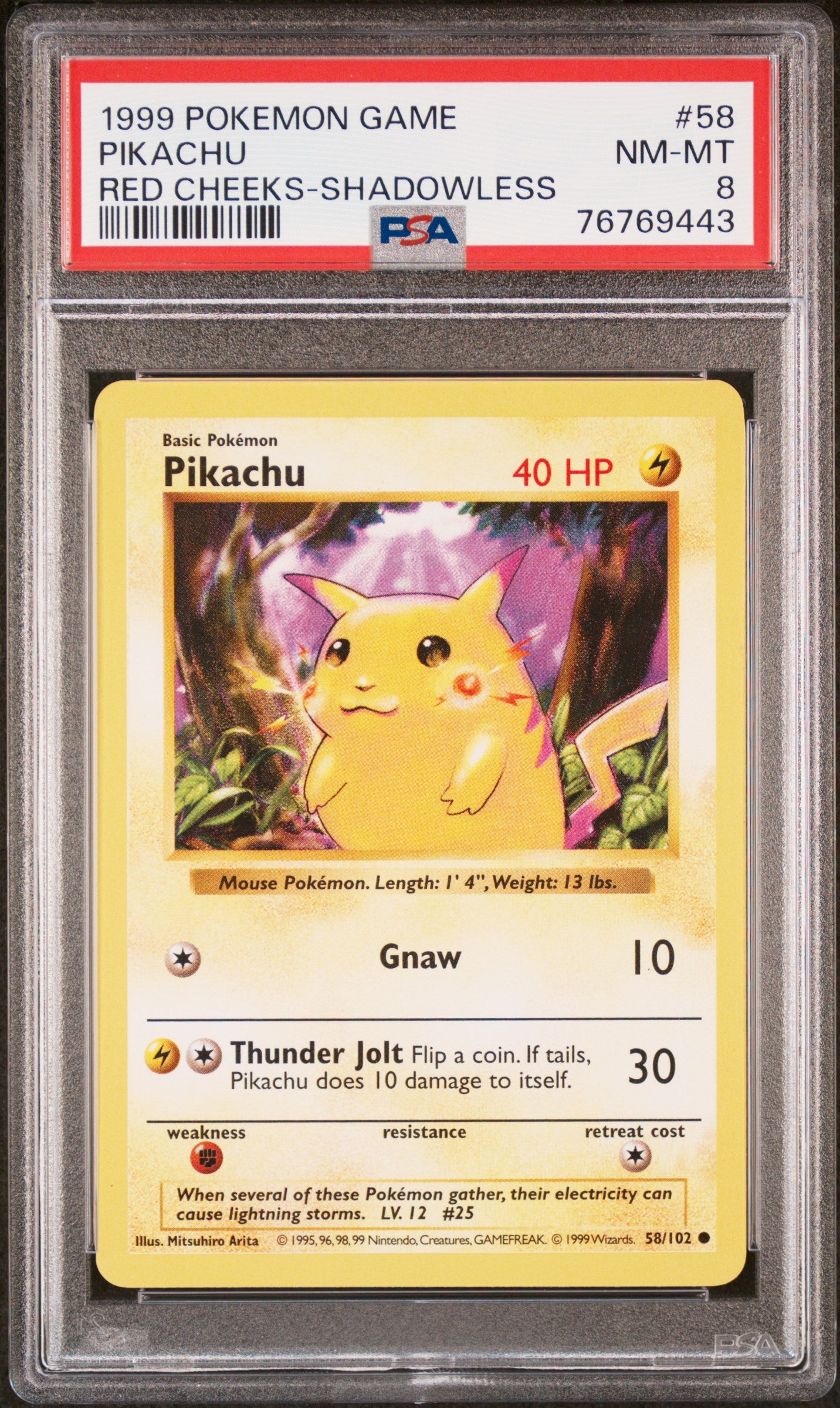 PSA 8 Pikachu Shadowless Red Cheeks (Graded Card) – Phurion