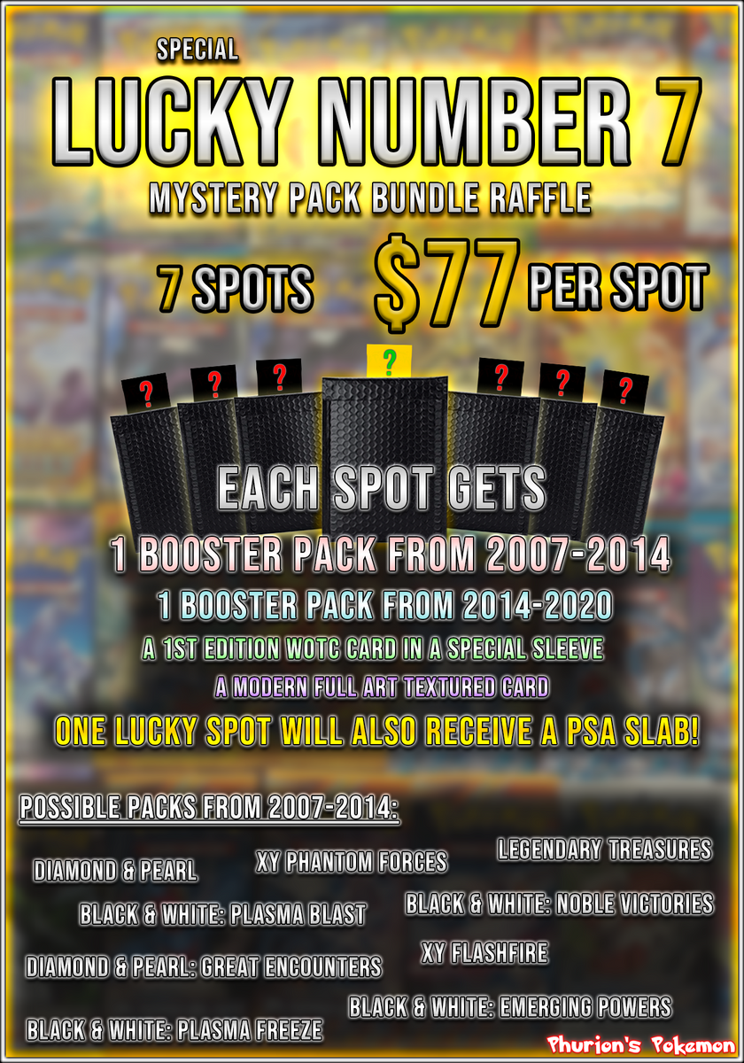 ** LUCKY NUMBER 7 MYSTERY PACK BUNDLE ** – Phurion
